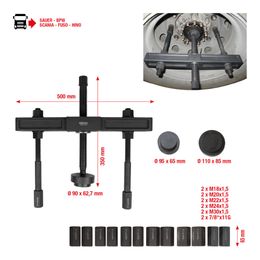 KS Tools Universal Radnaben-Abzieher-Satz, 27-tlg. (460.1765)