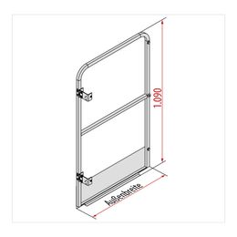 Hymer Durchgangssperre mit Fu&szlig;leiste, Breite 0,77 m (0054033)