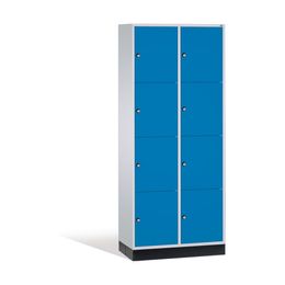 C+P Schlie&szlig;fachschrank Intro, 8 F&auml;cher, H1950xB820xT500mm Front Lichtblau Korpus Lichtgrau ; C + P M&ouml;belsysteme (8470-202|S10000)