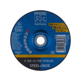 Pferd TOOLS Schruppscheibe E 180x4,1x22,23 mm Universallinie PSF STEELOX f&uuml;r Stahl/Edelstahl (62017950)