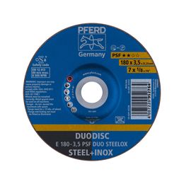 Pferd TOOLS DUODISC Trenn-/Schleif. E 180x3,5x22,23 mm gekr. Uni.-Linie PSF DUO STEELOX f. Stahl/VA (62017420)