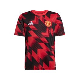adidas Performance Funktionsshirt 'Manchester United 25/26 Pre-Match' Jungen Gr&ouml;&szlig;e 128 gelb / rot / schwarz / wei&szlig;