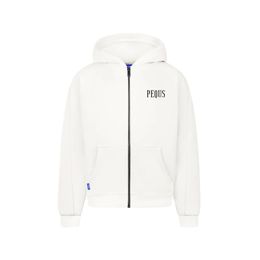 PEQUS Sweatjacke 'Chest Logo' Herren Gr&ouml;&szlig;e S wei&szlig;