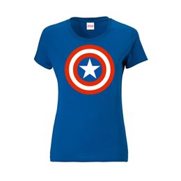 logoshirt T-Shirt 'Captain America' Damen Gr&ouml;&szlig;e XS blau