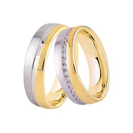 DOOSTI Ring Damen Gr&ouml;&szlig;e 52 gold / silber