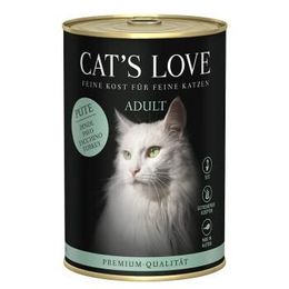 CAT'S LOVE Nassfutter Katze Adult Pute pur 24x400 g