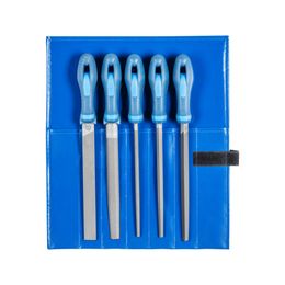 Pferd TOOLS Werkstattfeilen-Set WR 5-tlg. in Rolltasche 200mm Hieb 3 f&uuml;r Feinbearbeitung, Schlichten (11800533)