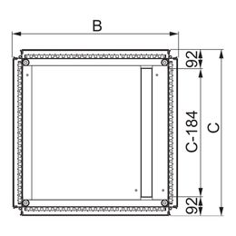 Schneider Electric Kabeleinf&uuml;hrungsplatte 2-Teilig 800x400 NSYEC841)
