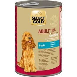 SELECT GOLD Nassfutter Hund Sensitive Adult Insekten 12x400 g