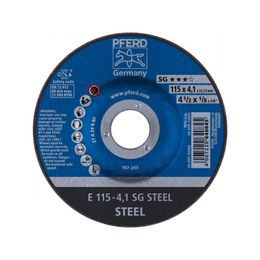 Pferd TOOLS Schruppscheibe E 115x4,1x22,23 mm Leistungslinie SG STEEL f&uuml;r Stahl (62211436)