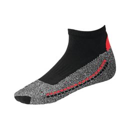 HOLEX Funktionssocken, kurz, schwarz / rot / grau, Unisex-Gr&ouml;&szlig;e: 42-44 (091997 42-44)