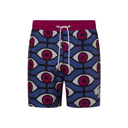 Santa Cruz Badeshorts 'Salba Eyes' Herren Gr&ouml;&szlig;e XL blau / burgunder / schwarz / wei&szlig;