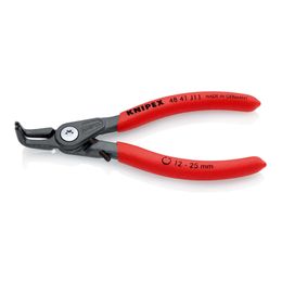 Knipex 48 41 J11 Pr&auml;zisions-Sicherungsringzange f&uuml;r Innenringe in Bohrungen mit rutschhemmendem Kunststoff &uuml;berzogen grau atramentiert 130 mm)