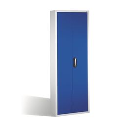 C+P Magazinschrank mit 9 B&ouml;den zur Aufnahme von Sichtlagerk&auml;sten, H1980xB700xT300mm Front Enzianblau Korpus Lichtgrau ; C + P M&ouml;belsysteme (133113-20|S10080)