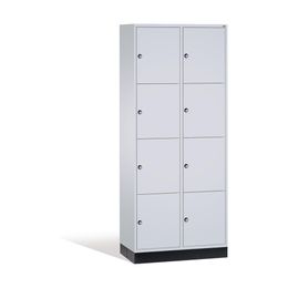 C+P Schlie&szlig;fachschrank Intro, 8 F&auml;cher, H1950xB820xT500mm Front Lichtgrau Korpus Lichtgrau ; C + P M&ouml;belsysteme (8470-202|S10003)