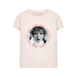 F4NT4STIC T-Shirt 'Clara Bow That Red Lip Classic Thing Circle' Damen Gr&ouml;&szlig;e L grau / pink / wei&szlig;