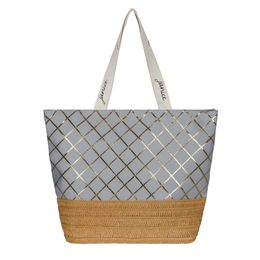 Normani Strandtasche 'Kuredu' Damen Gr&ouml;&szlig;e One Size beige / gold / grau