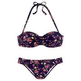 Lascana Bikini Damen Gr&ouml;&szlig;e M navy / pastellgelb / gr&uuml;n / rot