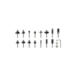Bosch Fr&auml;ser-Set 1/4"-Schaft 15-teilig (2607017473)