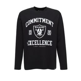Recovered Sweatshirt 'NFL Raiders Commitment To Excellence Relaxed' Damen Gr&ouml;&szlig;e M schwarz
