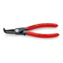 Knipex 48 41 J21 Pr&auml;zisions-Sicherungsringzange f&uuml;r Innenringe in Bohrungen mit rutschhemmendem Kunststoff &uuml;berzogen grau atramentiert 165 mm)