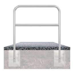Schake Abweiseb&uuml;gel aus Stahlrohr &Oslash; 48 x 2,5 mm Breite: 1000 mm, H&ouml;he: 1400 mm + Querholm, zum Einbetonieren (448_32)