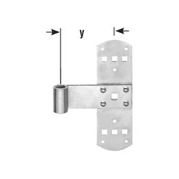 Pollmann Kreuzband 50,m. aufgeniet. Rolle Dorn13mm,160mm,Eisen galvanisch hell verzinkt (1501600)