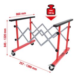 KS Tools Universal Teleskop-Mehrzweckwagen, 257-1380 mm (500.8100)