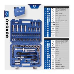Brilliant Tools Steckschl&uuml;ssel-Satz, 94-tlg, 1/4 Zoll, 1/2 Zoll (BT023094)