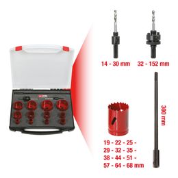 KS Tools Universal-Lochs&auml;gen-Satz, 15-teilig (129.5580)
