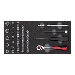 Gedore R22150006 Steckschl&uuml;ssel-Satz 1/4" 2/6 CT-Modul 37-teilig ; Gedore RED (3301705)
