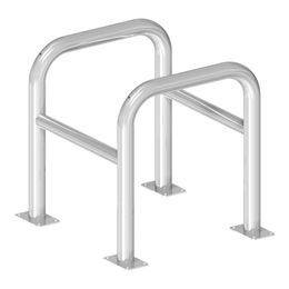 Schake S&auml;ulenschutz bestehend aus 2 Steckbaren Rohrb&uuml;geln &Oslash;60mm + angeschwei&szlig;te Stutzen &Oslash;48mm zum ineinanderstecken, Breite: 800mm x: 800mm, H&ouml;he: 800 (465_068P)