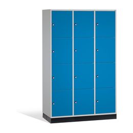 C+P Schlie&szlig;fachschrank Intro XL, 12 F&auml;cher, H1950xB1220xT600mm Front Lichtblau Korpus Lichtgrau ; C + P M&ouml;belsysteme (8470-303|S10006)