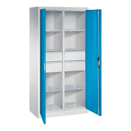 C+P Werkzeugschrank mit Schubladen Acurado, 1950x930x500mm, 7035/5012 ; C + P M&ouml;belsysteme (8921-3042|S10313)