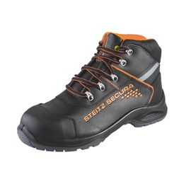 STEITZ SECURA Schn&uuml;rstiefel schwarz/orange VX 7600, S3 XB, EU-Schuhgr&ouml;&szlig;e: 45 (VX 7600 PERBUNAN S3 XB 45)