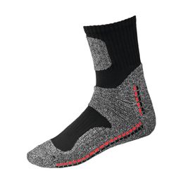HOLEX Funktionssocken, halblang, schwarz / rot / grau, Unisex-Gr&ouml;&szlig;e: 48-50 (091998 48-50)