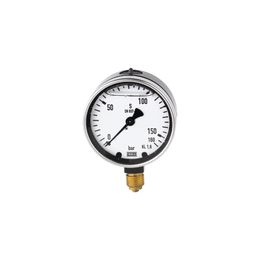 Riegler Glyzerinmanometer, Metallgeh&auml;use, G 1/4 unten, -1/+9,0 bar, &Atilde;&tilde; 63 (700/5)