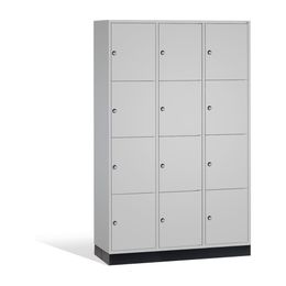 C+P Schlie&szlig;fachschrank Intro, 12 F&auml;cher, H1950xB1220xT500mm Front Lichtgrau Korpus Lichtgrau ; C + P M&ouml;belsysteme (8470-302|S10011)