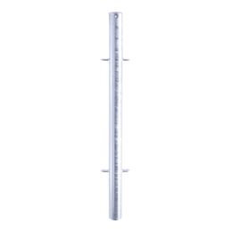 Schake Mittelpfosten Stahlrohr &Oslash; 60mm + 4 Verbindungslaschen L&auml;nge 1500mm, beschichtet (418_44B)