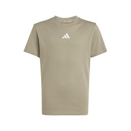adidas Sportswear Sportshirt Jungen Gr&ouml;&szlig;e 140 grau / wei&szlig;