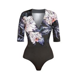 JIORO Blusenbody 'ORCHID ICE' Damen Gr&ouml;&szlig;e M dunkelgrau