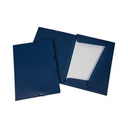 EICHNER PP-Collegemappen A4 + 3 Fl&uuml;gelklappen und Eckspann-Gummi blau (9038-00739)