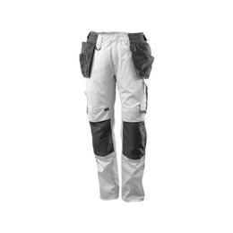 Mascot Hose mit H&auml;ngetaschen, geringes Gewicht Hose Gr&ouml;&szlig;e 76C48, weiss/dunkelanthrazit (17631-442-0618-76C48)