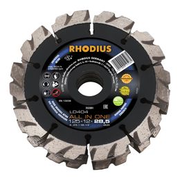 Rhodius TOPline LD404 Diamanttrennscheibe ALL IN ONE 125x12,0x28,5x22,23 mm, 353301)