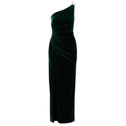 Adrianna Papell Langes Abendkleid 'Velvet Column Gown' Damen Gr&ouml;&szlig;e 36 dunkelgr&uuml;n Winterkleid