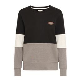 oxmo Sweatshirt 'Trine' Damen Gr&ouml;&szlig;e S grau / schwarz / wei&szlig;