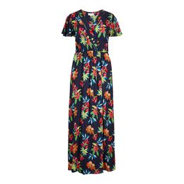 Apricot Tropical Print Wrap Maxi Dress ' ' Damen Gr&ouml;&szlig;e 44 navy Winterkleid