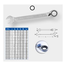 Brilliant Tools Ratschenringschl&uuml;ssel, umschaltbar, 22 mm (BT013822)