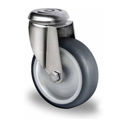 CASCOO R&uuml;ckenlochlenkrolle &oslash; 50 mm Serie P2T2 Gleitlager Edelstahl (HAH1QS0050P2T2L0N)