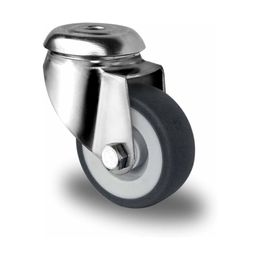 CASCOO R&uuml;ckenlochlenkrolle &oslash; 50 mm Serie P2T2 Gleitlager Edelstahl (HAH1QS0050P2T2L0N)
